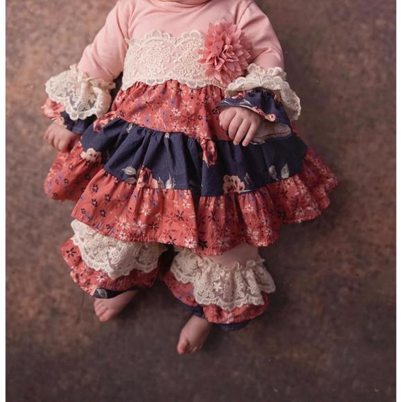 HAUTE BABY | Bottoms | New Haute Baby Kids Secret Garden Romper In Pink ...